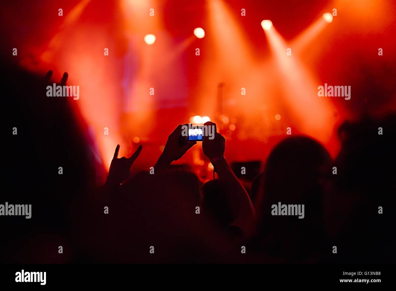 Concert Crowd View Stock Photo - Alamy