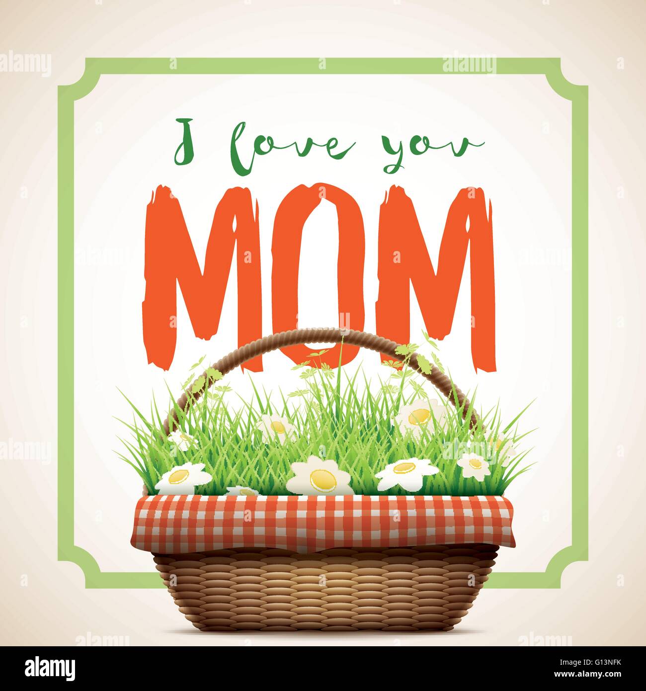 Mother’s Day themed design template.Vector illustration of realistic ...