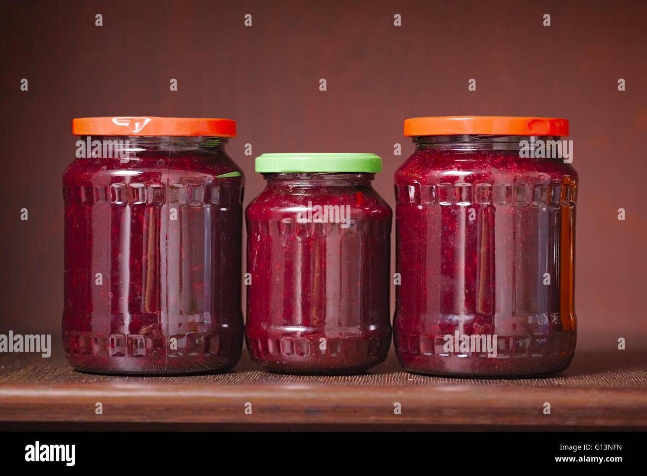Jars of Jam Stock Photo - Alamy