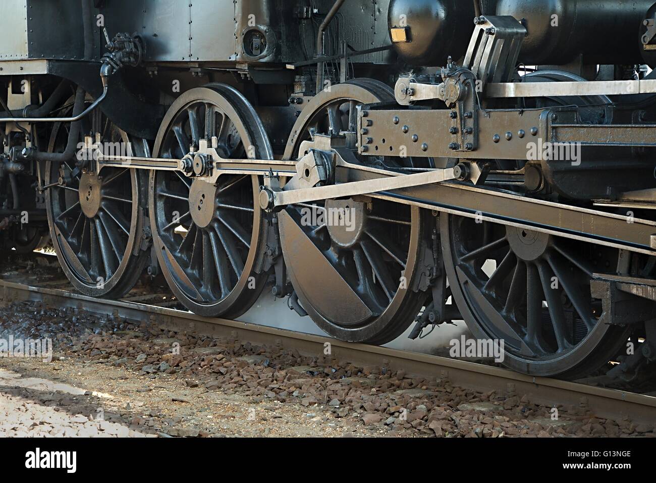 Steam Locomotive Wheels Stock Photo - Alamy