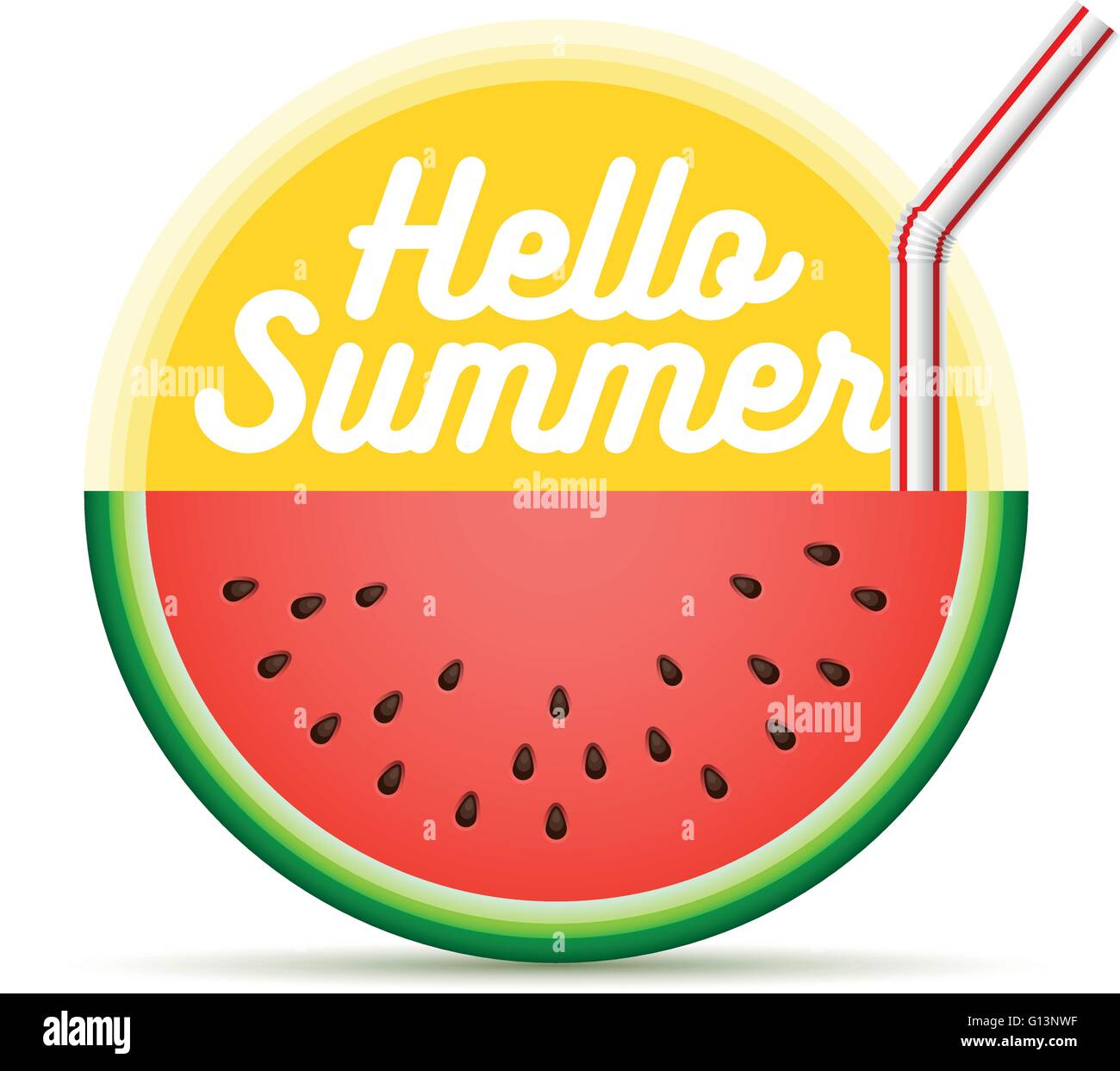 Watermelon vector vectors hi-res stock photography and images - Alamy