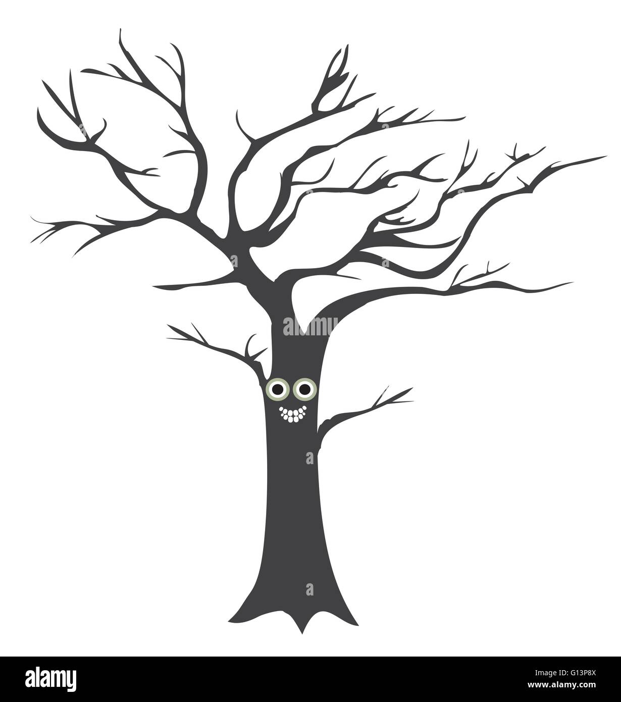 vector illustration of a fun tree with eyes Stock Vector Image & Art ...