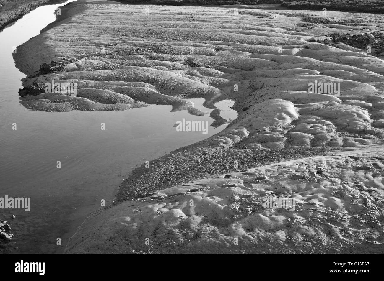 Water streams captured at Ria Formosa's natural reserve in Algarve ...