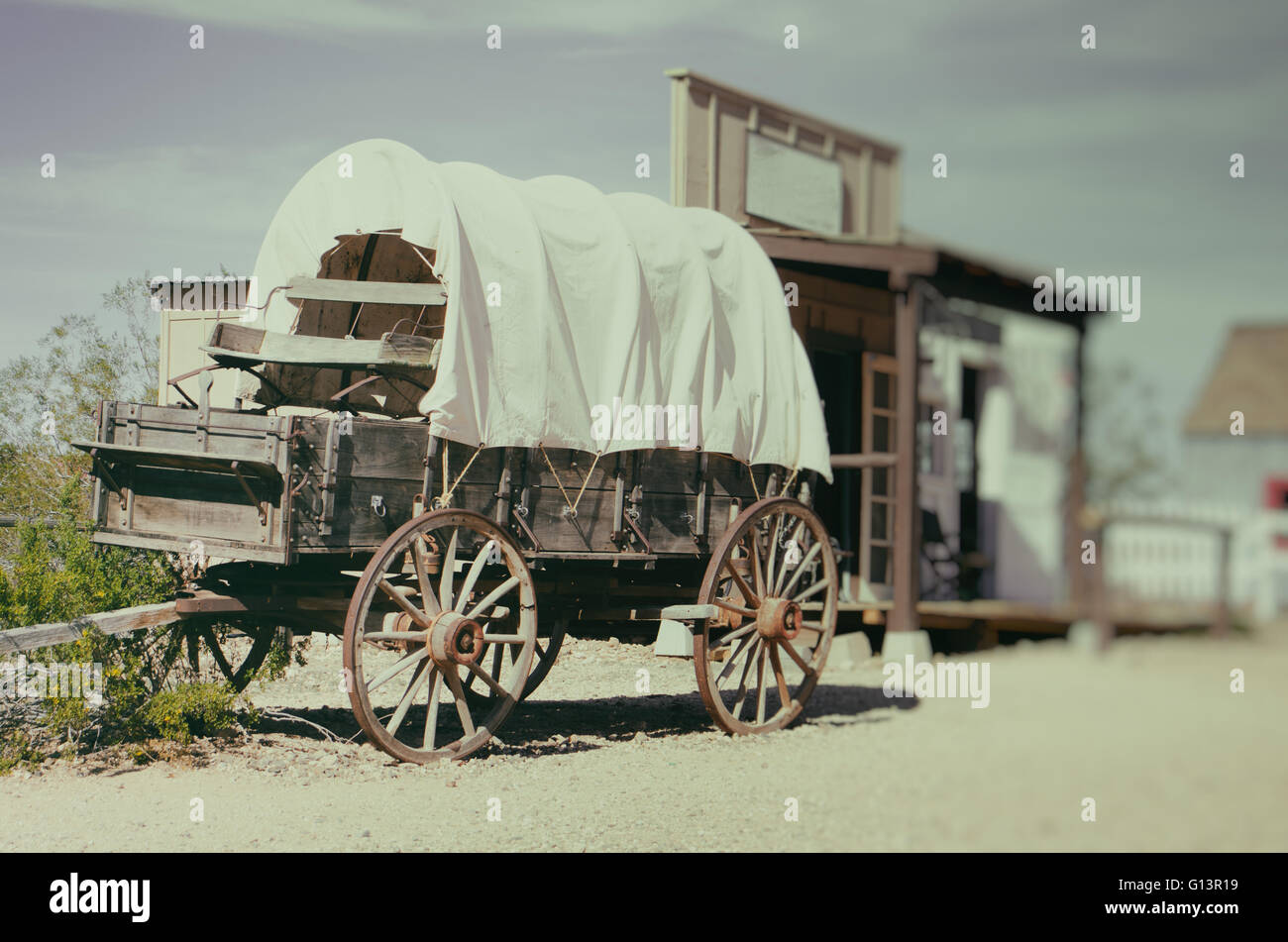 Wild west wagon - South West American cowboy times concept Stock Photo ...