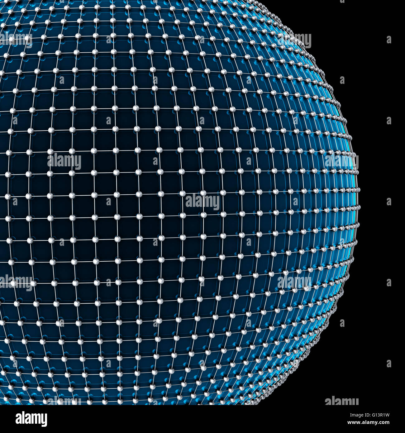 3D illustration Abstract Sphere Molecule Structure Connection concept ...