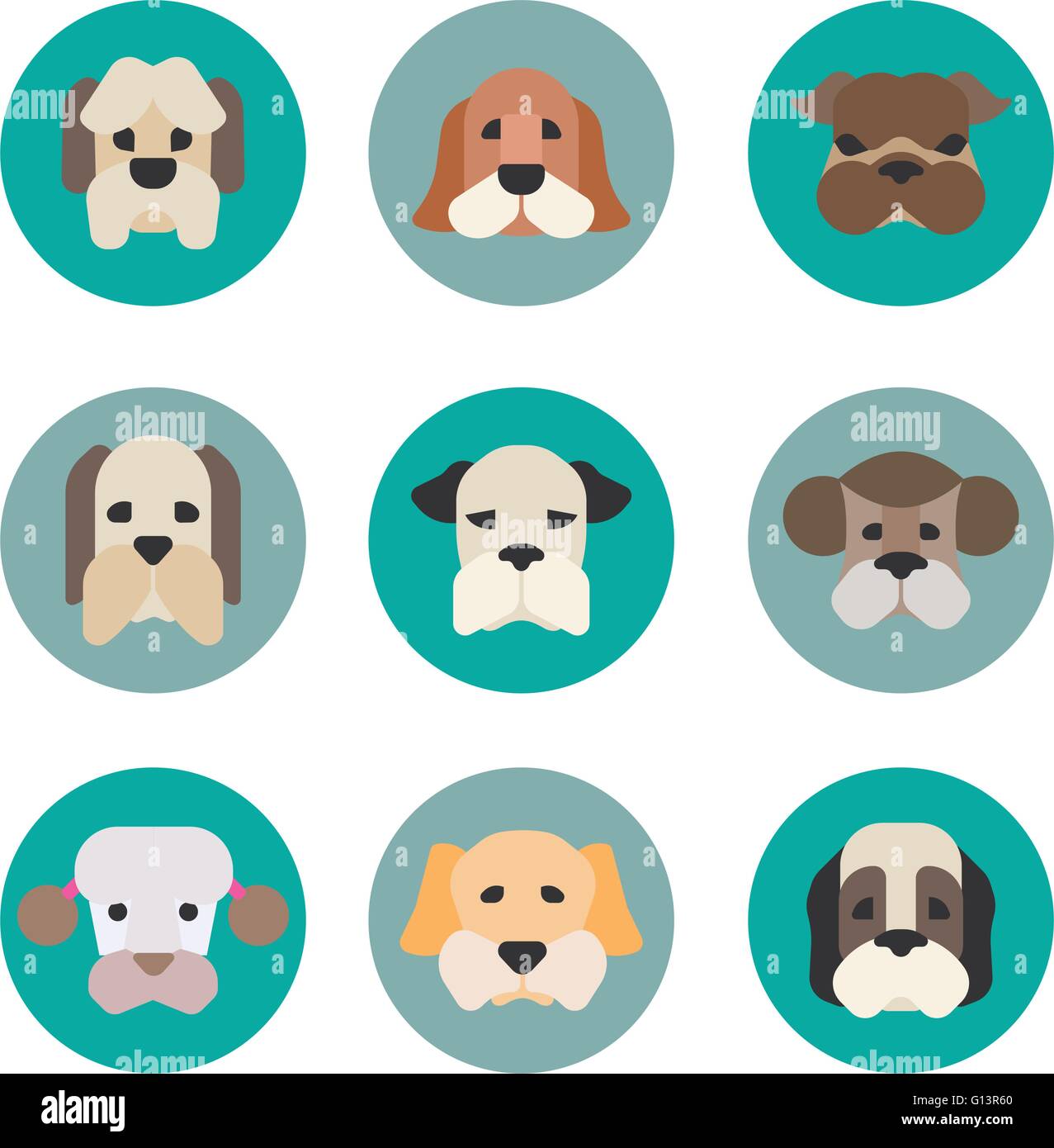 Pets vector icons - dogs elements Stock Vector Image & Art - Alamy