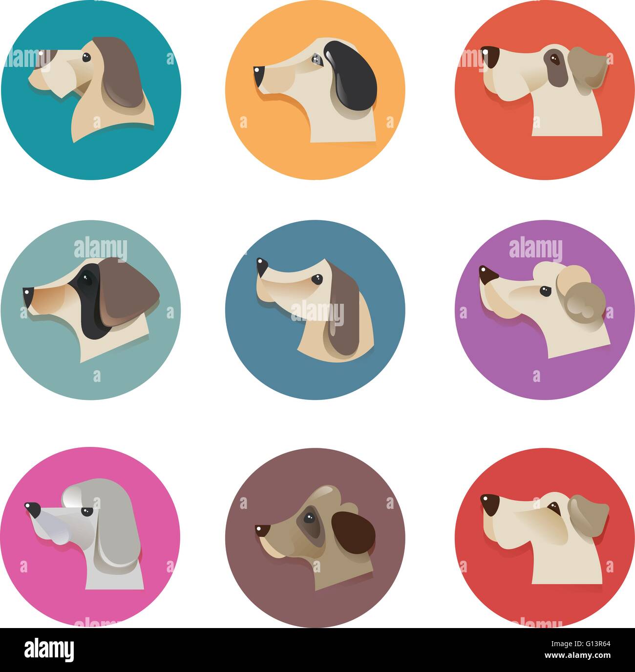Pets vector icons - dogs elements Stock Vector Image & Art - Alamy