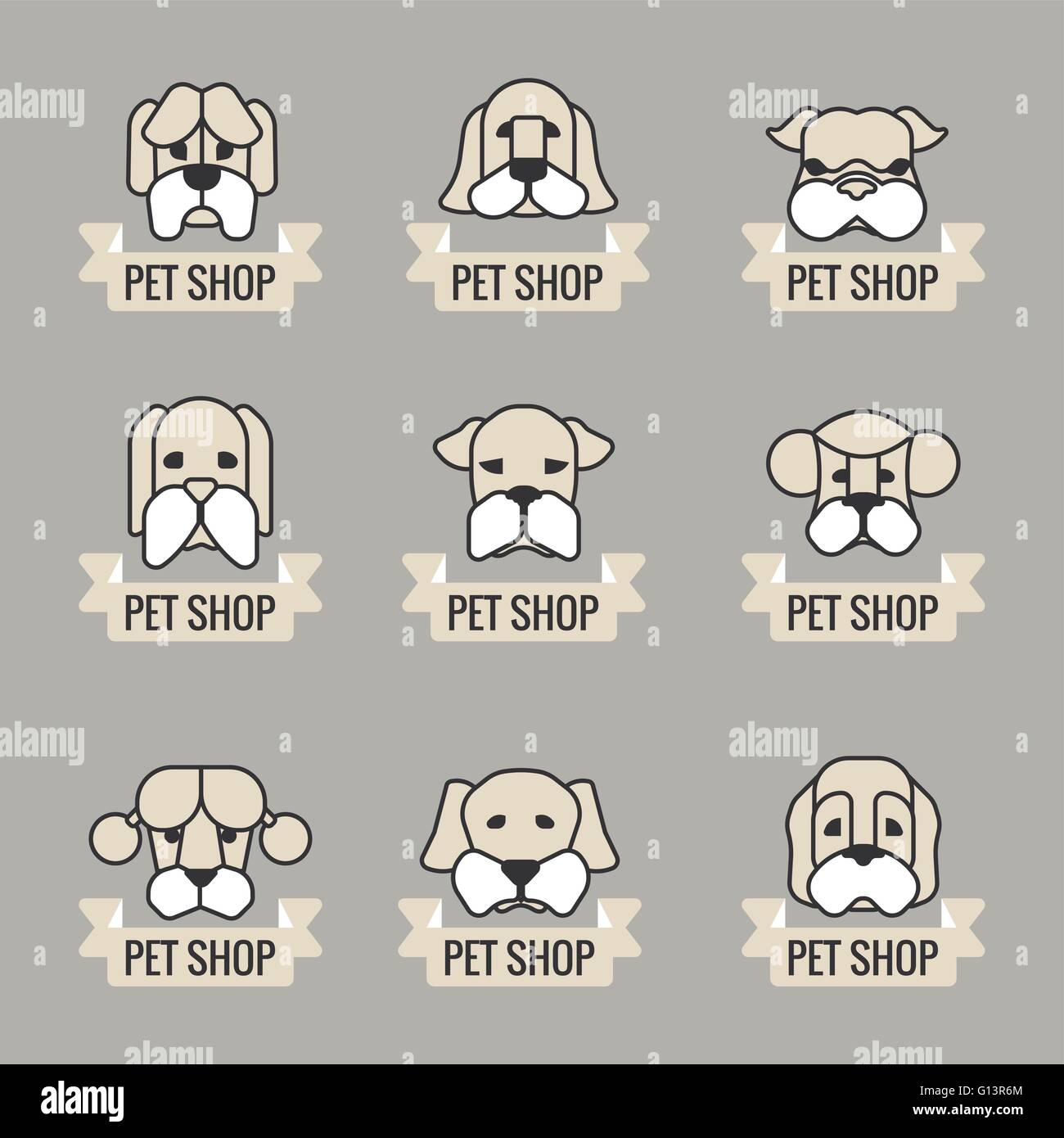 Poodle dog labrador pet Stock Vector Images - Alamy