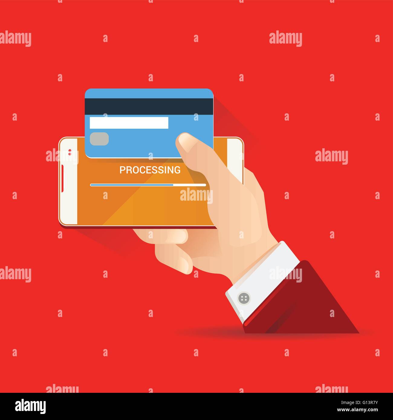 vector illustration for money transaction, technology, business, mobile ...