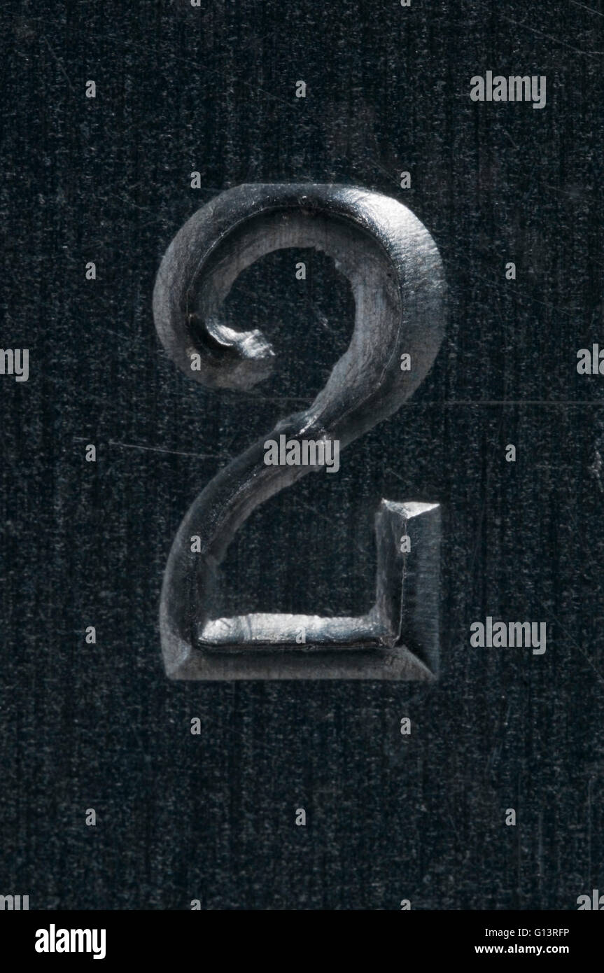 2 letter in metal hi-res stock photography and images - Alamy