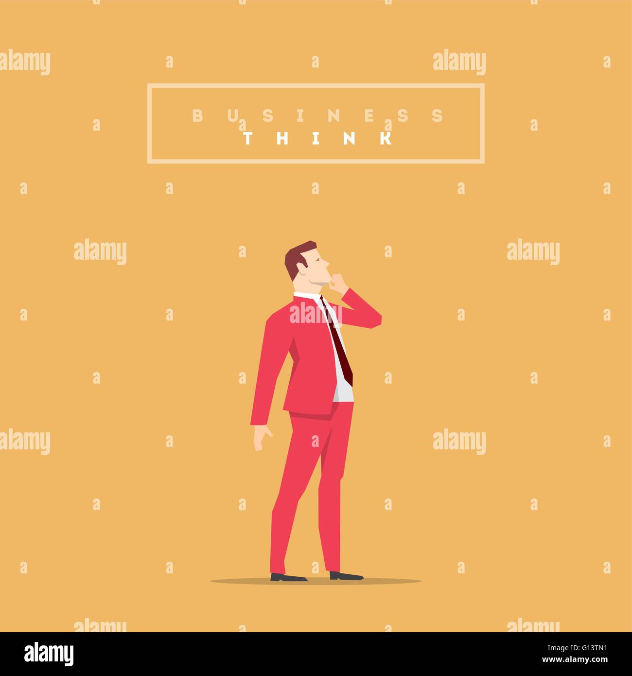 Cartoon illustration boss thinking hi-res stock photography and images ...