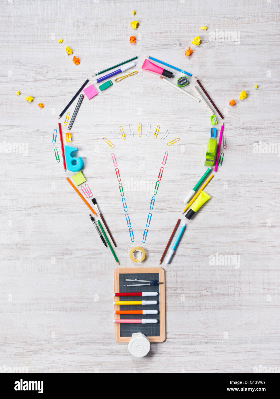 Colorful light bulb hi-res stock photography and images - Alamy