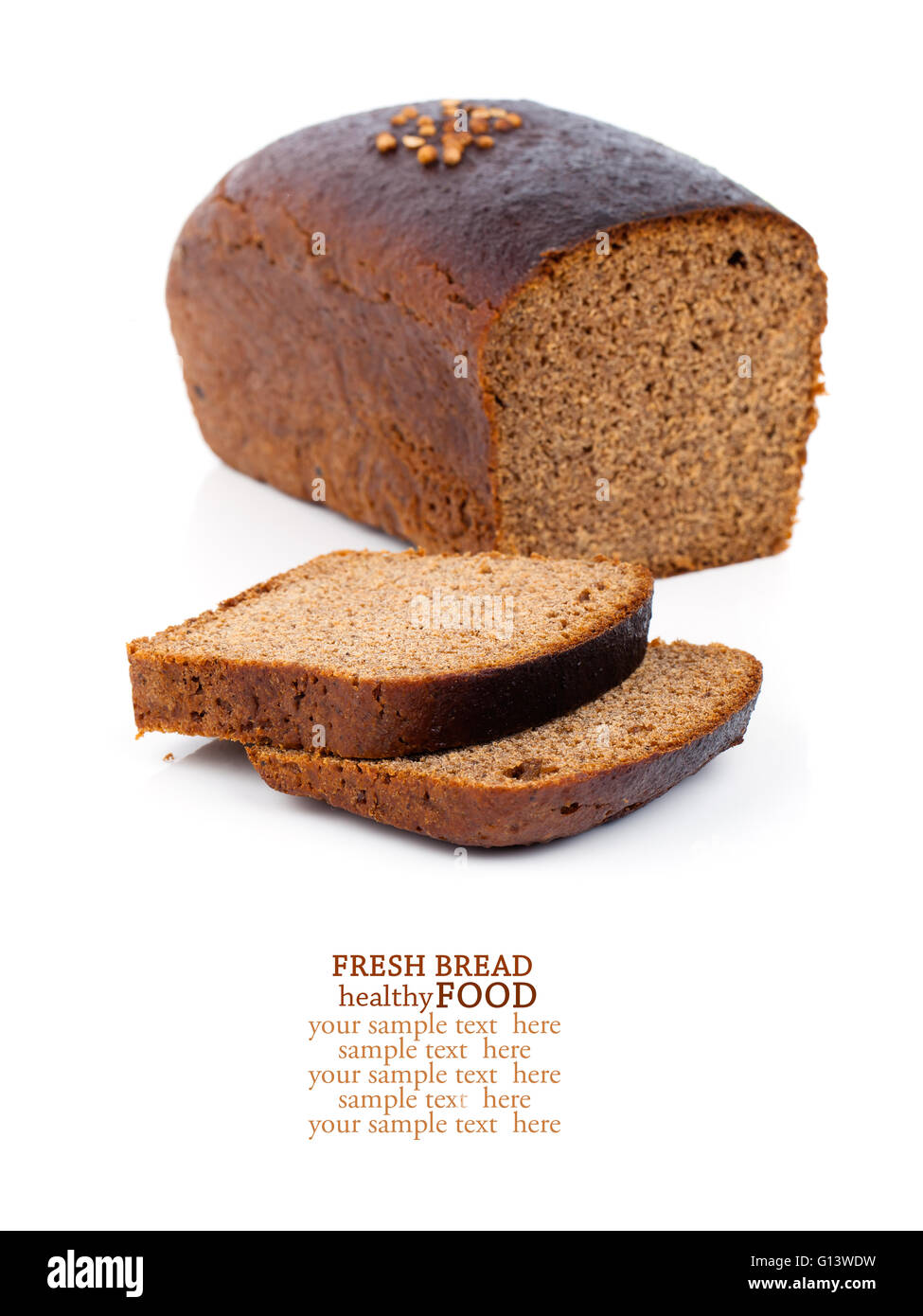 One rye toast on white hi-res stock photography and images - Alamy