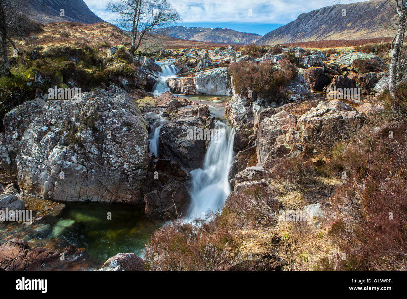 Glencoe Falls in the Highlands of Scotland Stock Photo - Alamy