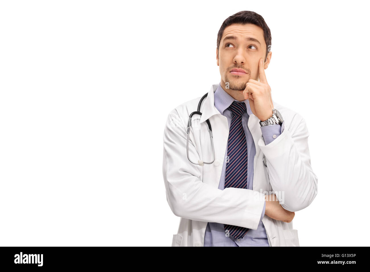 Wondering expression doctor hi-res stock photography and images - Alamy