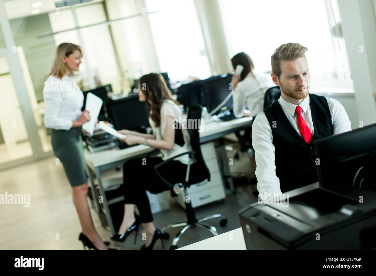 Man working in an office man working in an office hi-res stock ...