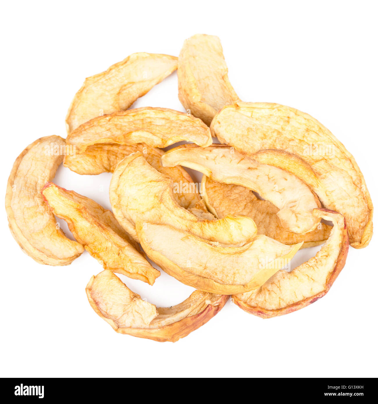 Dried apples isolated on white background Stock Photo - Alamy
