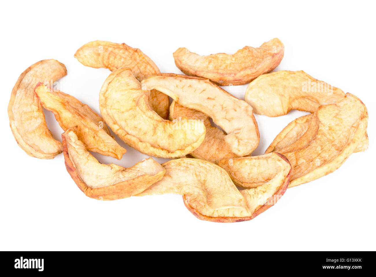 Dried apples isolated on white background Stock Photo - Alamy