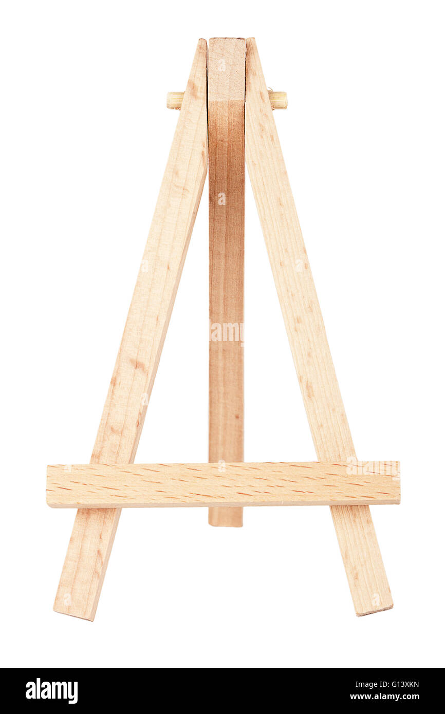 Empty easel isolated on a white background Stock Photo - Alamy