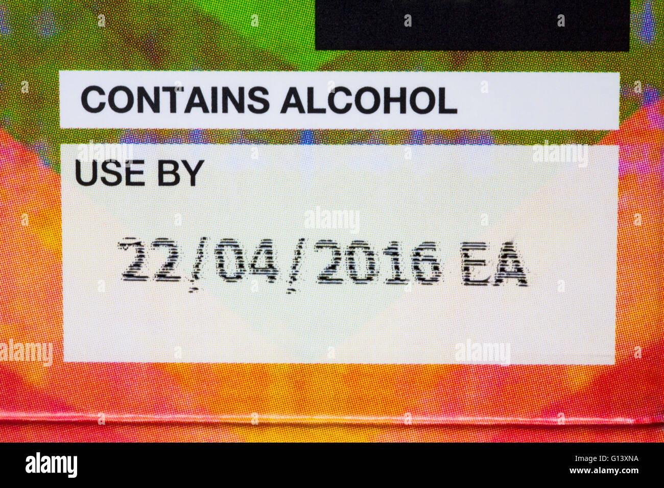 Use by 22/04/2016 on packet of Marks & Spencer Banana & Dulce de Leche ...