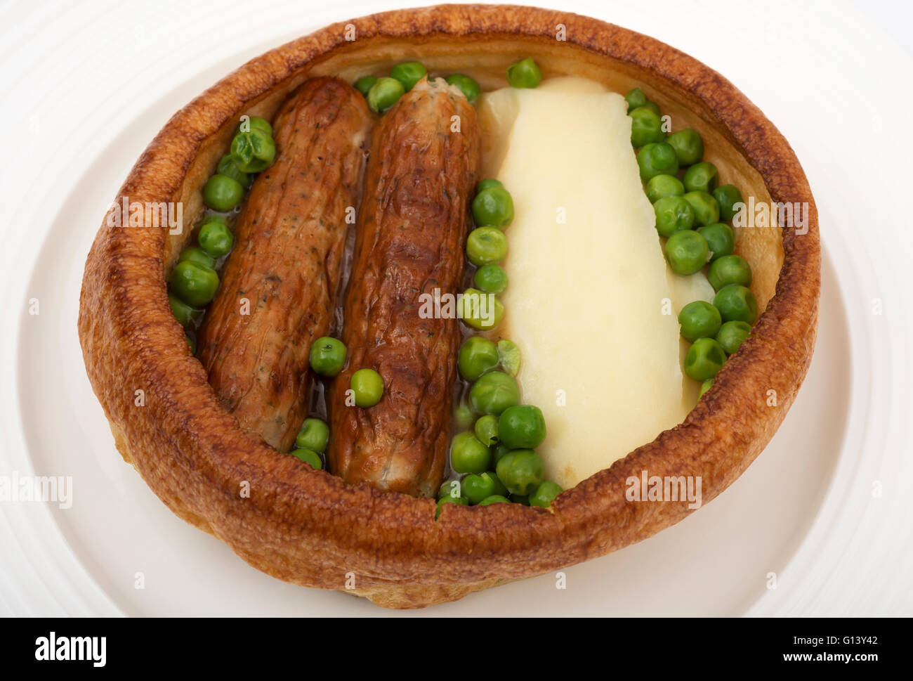 Traditional British "Toad in the Hole" meal Stock Photo, Royalty Free ...