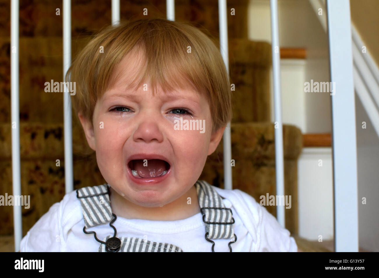 young toddler boy crying Stock Photo - Alamy