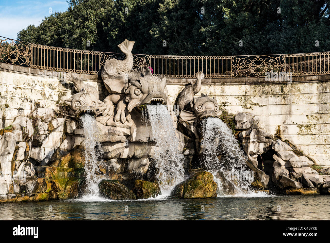 Royal Palace fountain Stock Photo - Alamy