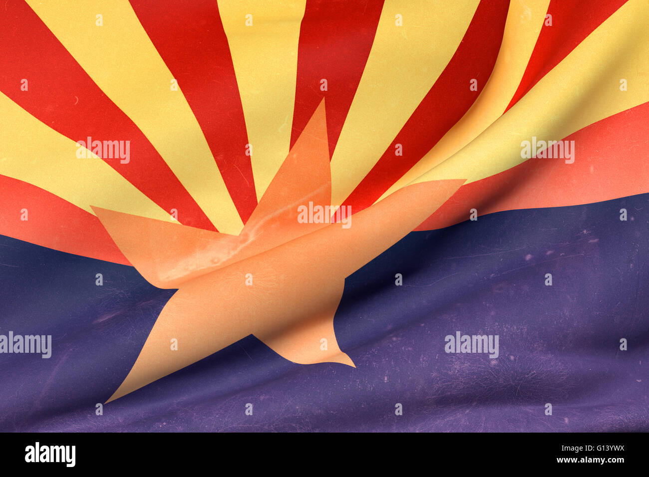 3d rendering of an Arizona flag on a white background Stock Photo - Alamy