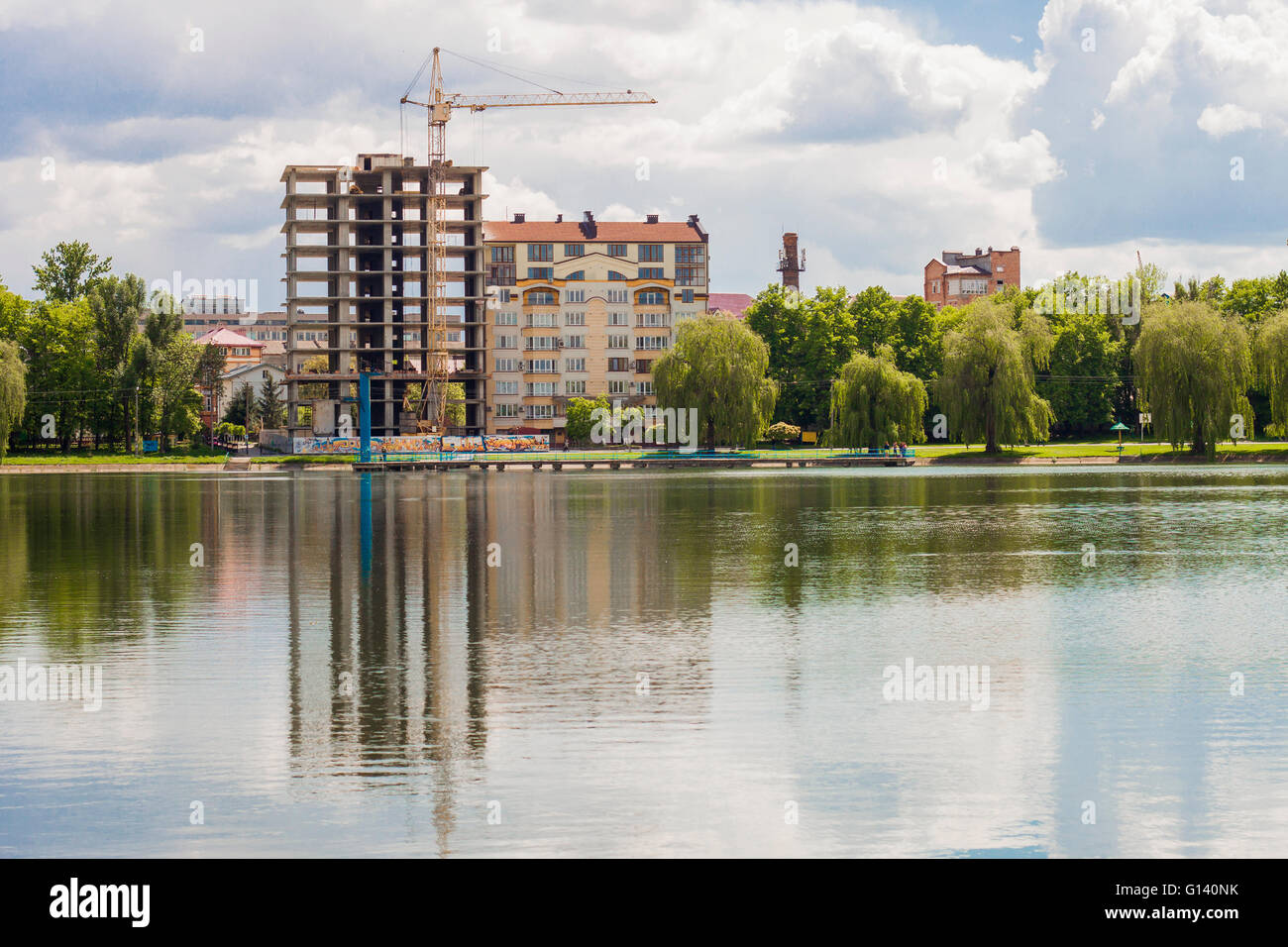 Construction site on bank hi-res stock photography and images - Alamy