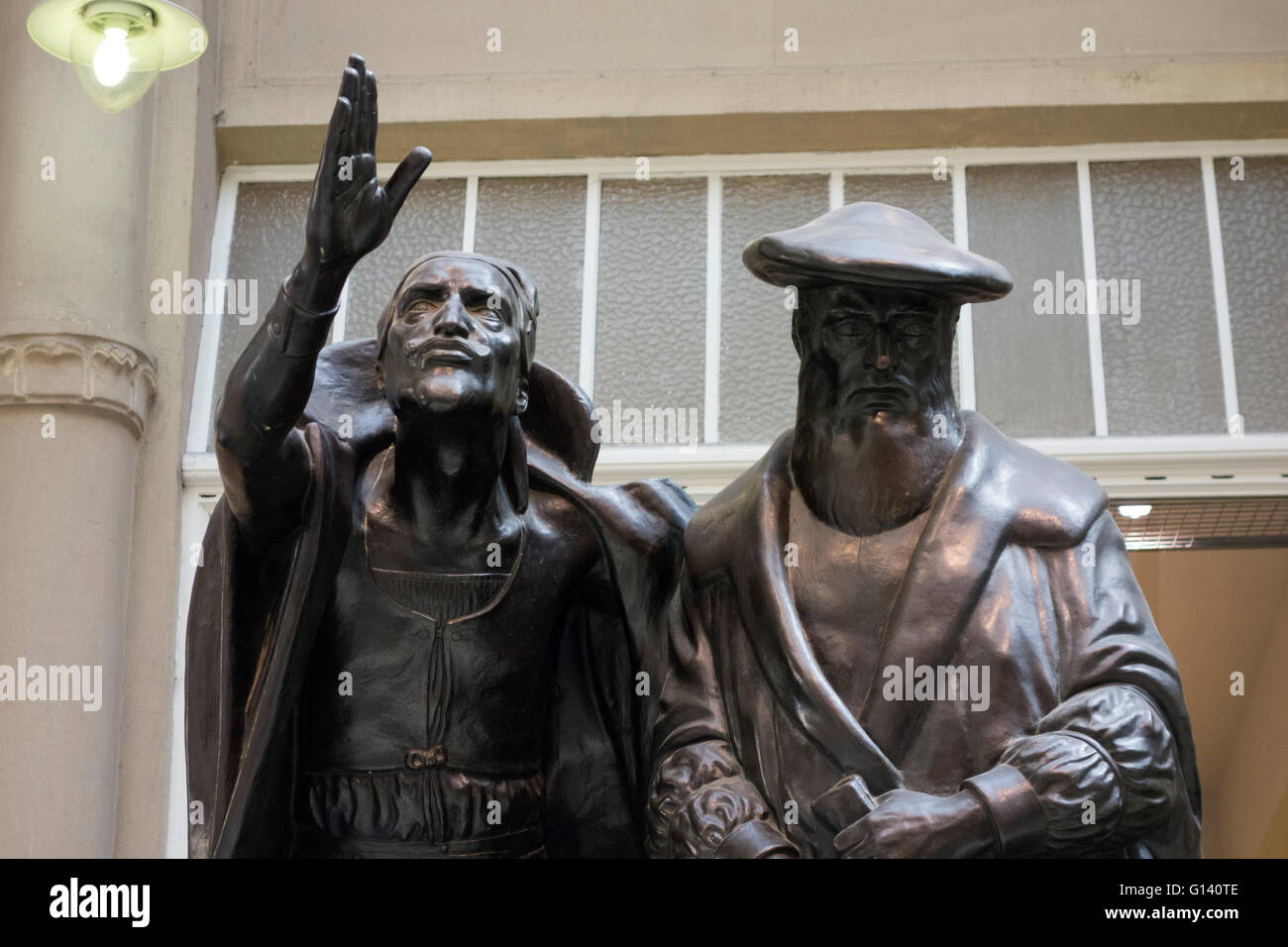 Statues of Faust and Mephisto in Auerbachs Keller, Leipzig Stock Photo ...
