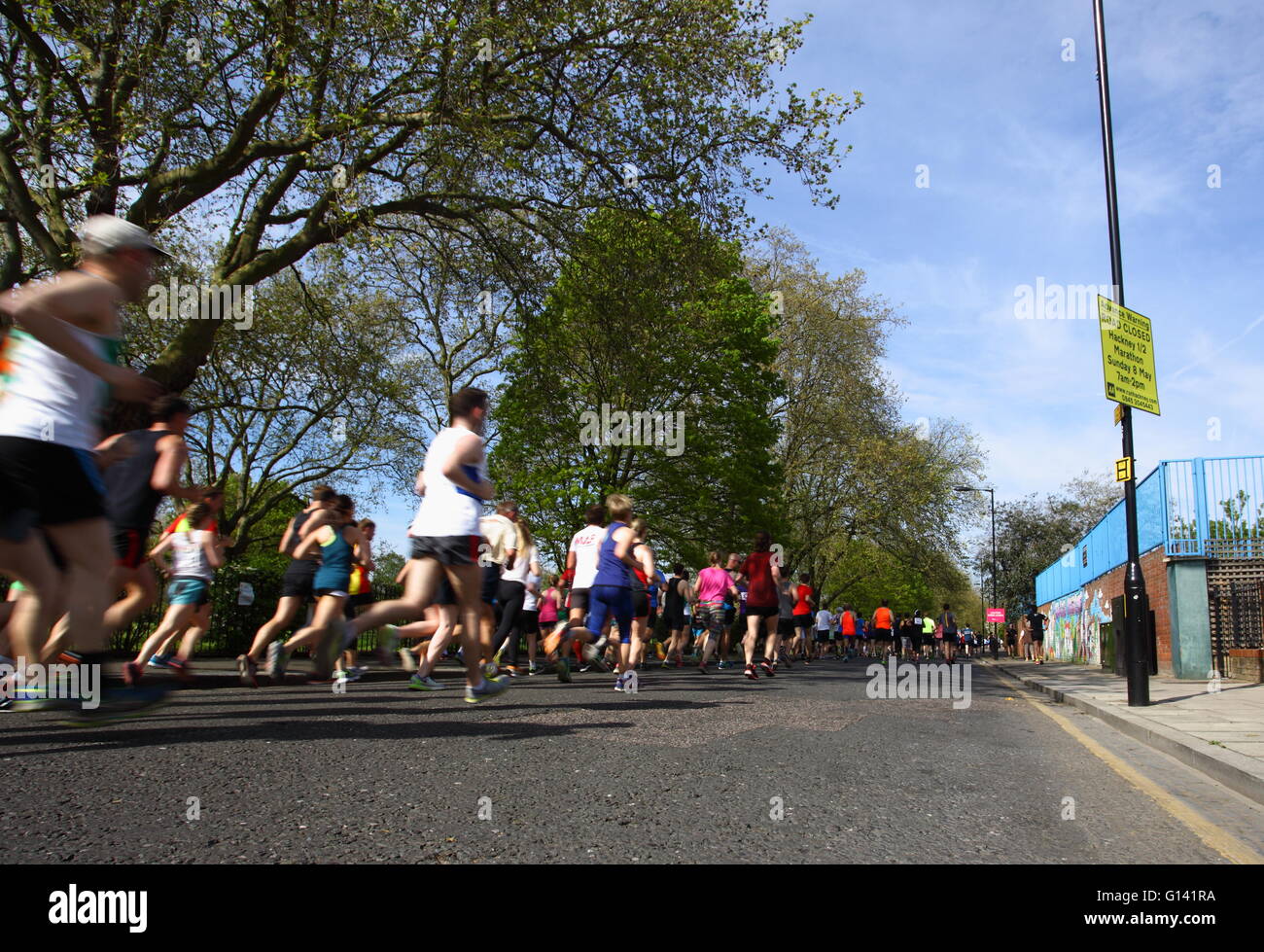 Hackney, London, UK. 8th May, 2016. HAckney Marathon Run by many on a ...