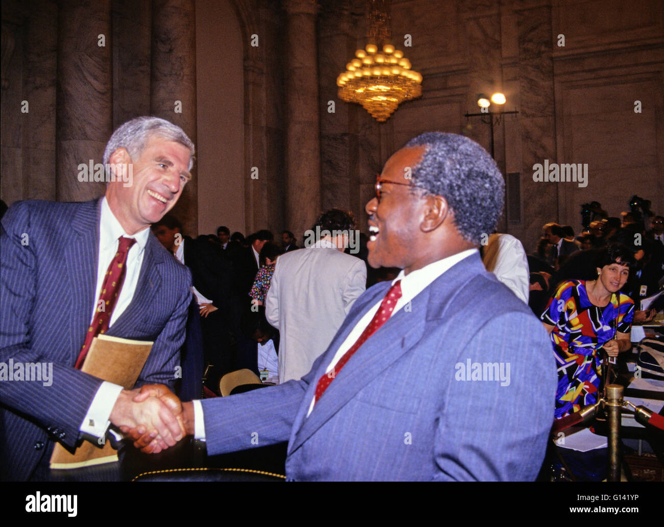 United States Senator John Danforth (Republican of Missouri), left ...
