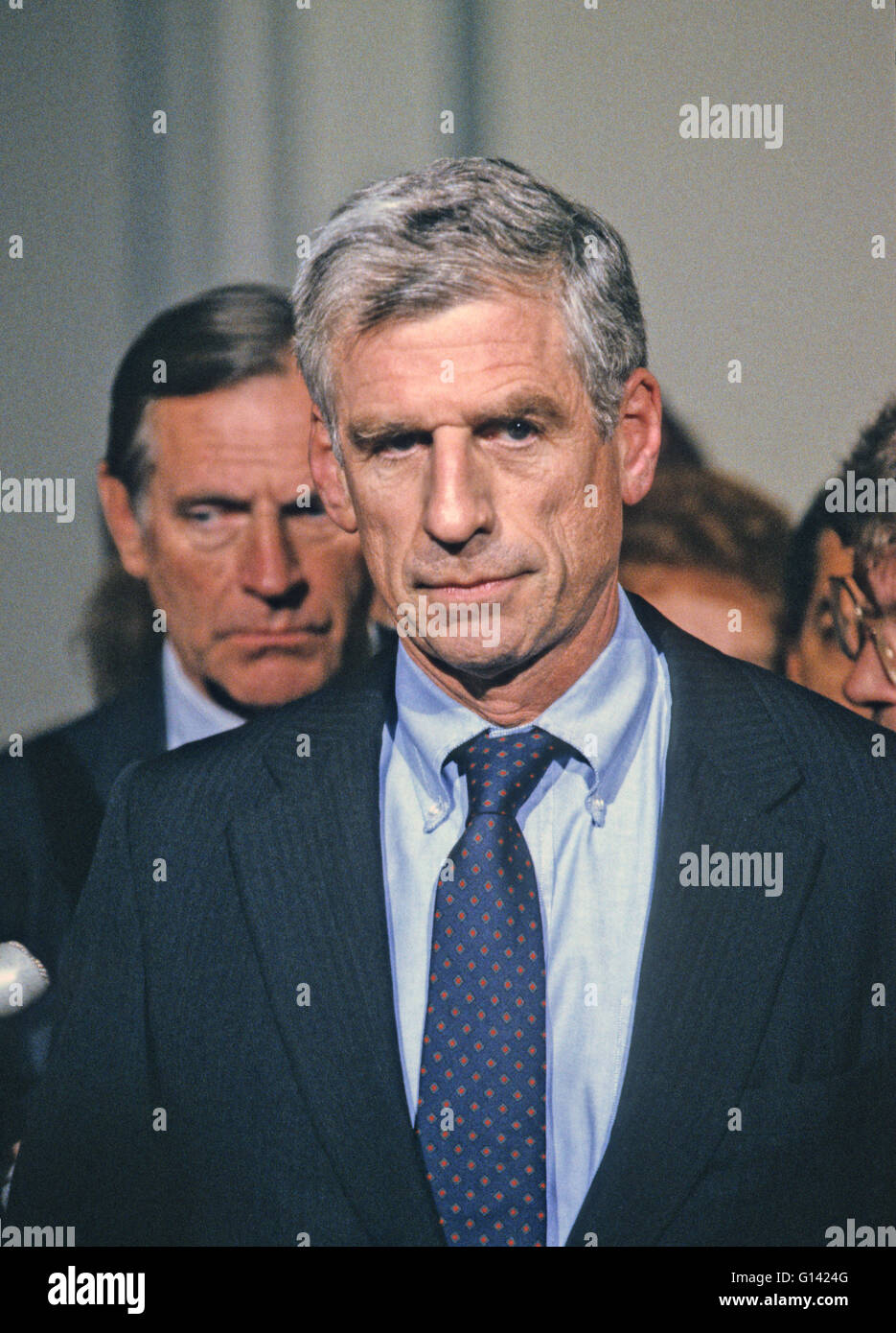 United States Senator John Danforth (Republican of Missouri) speaks ...