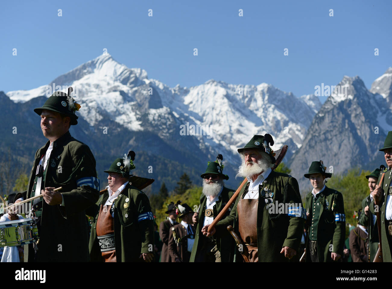 Garmisch-Partenkirchen, Germany. 08th May, 2016. Bavarian mountain ...