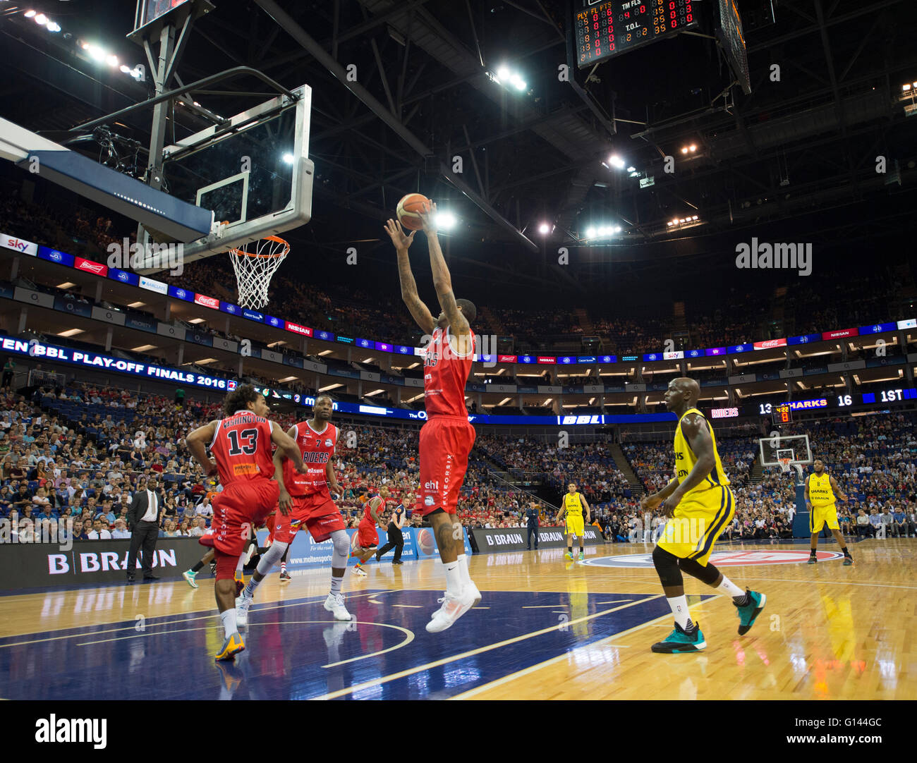 The O2, London UK. 8th May 2016. Molten British Basketball League Play ...