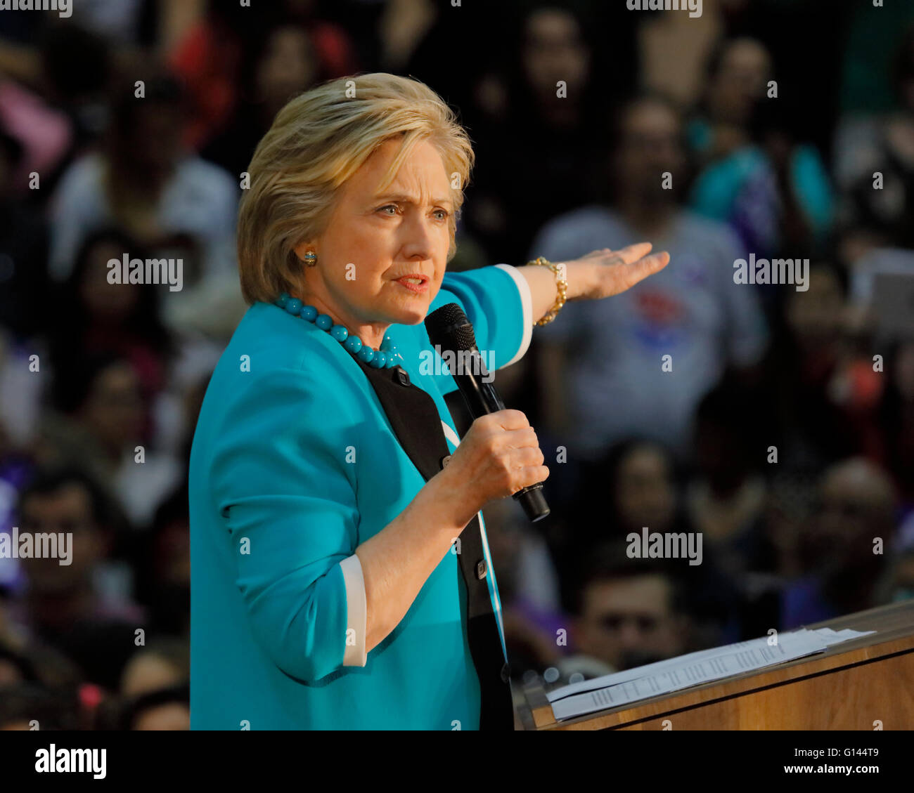 Former Secretary Hillary Clinton Campaigns for President at East Los ...