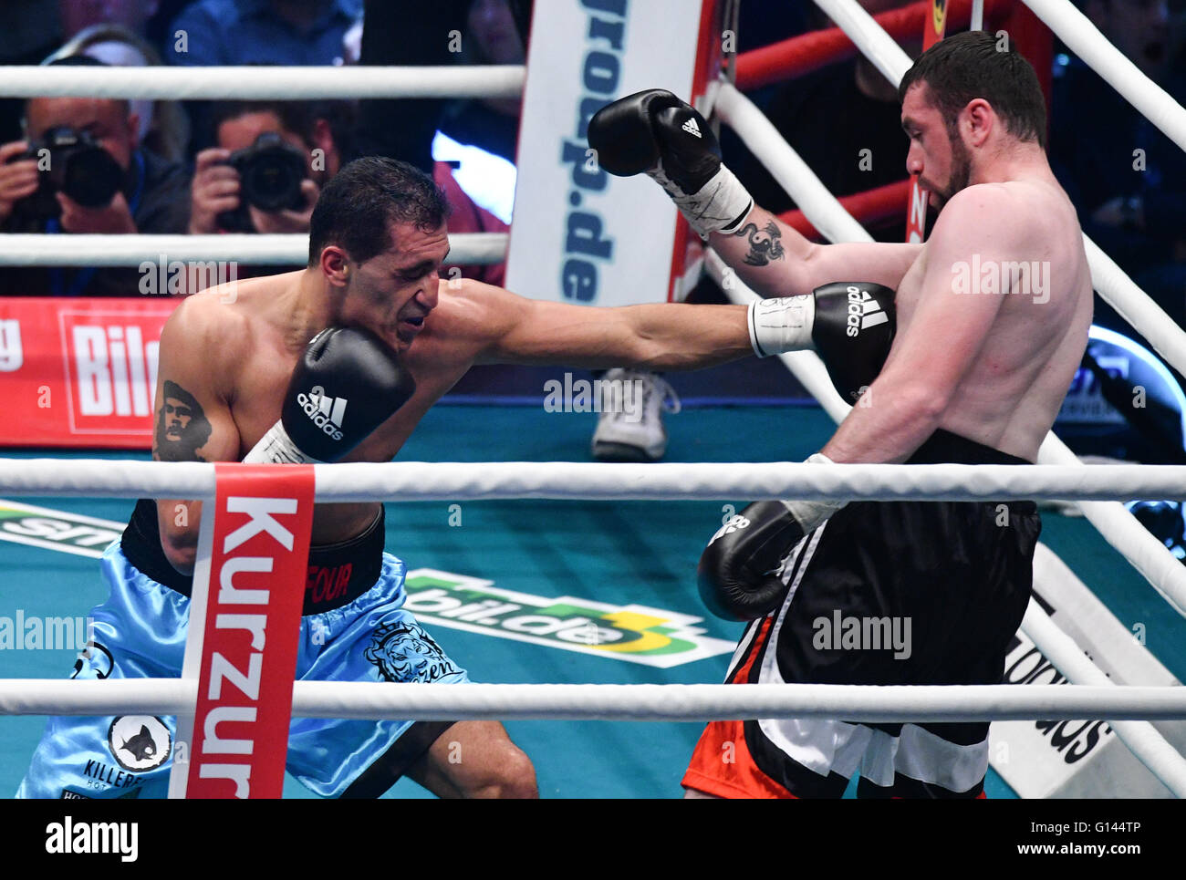 Hamburg, Germany. 07th May, 2016. Germany's Ismail Oezen (L) in action ...