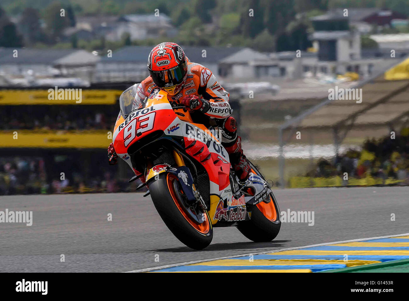 Le Mans, France. 8th May, 2016. Marc Marquez of Spain and Repsol Honda ...