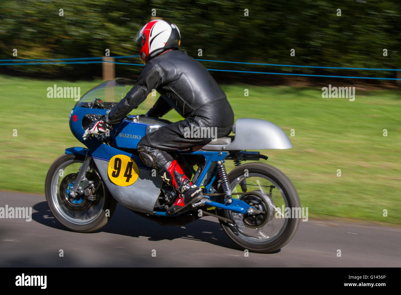 No.94 Gary Pickering from Darwem riding a 1967, 60s, sixties Suzuki ...