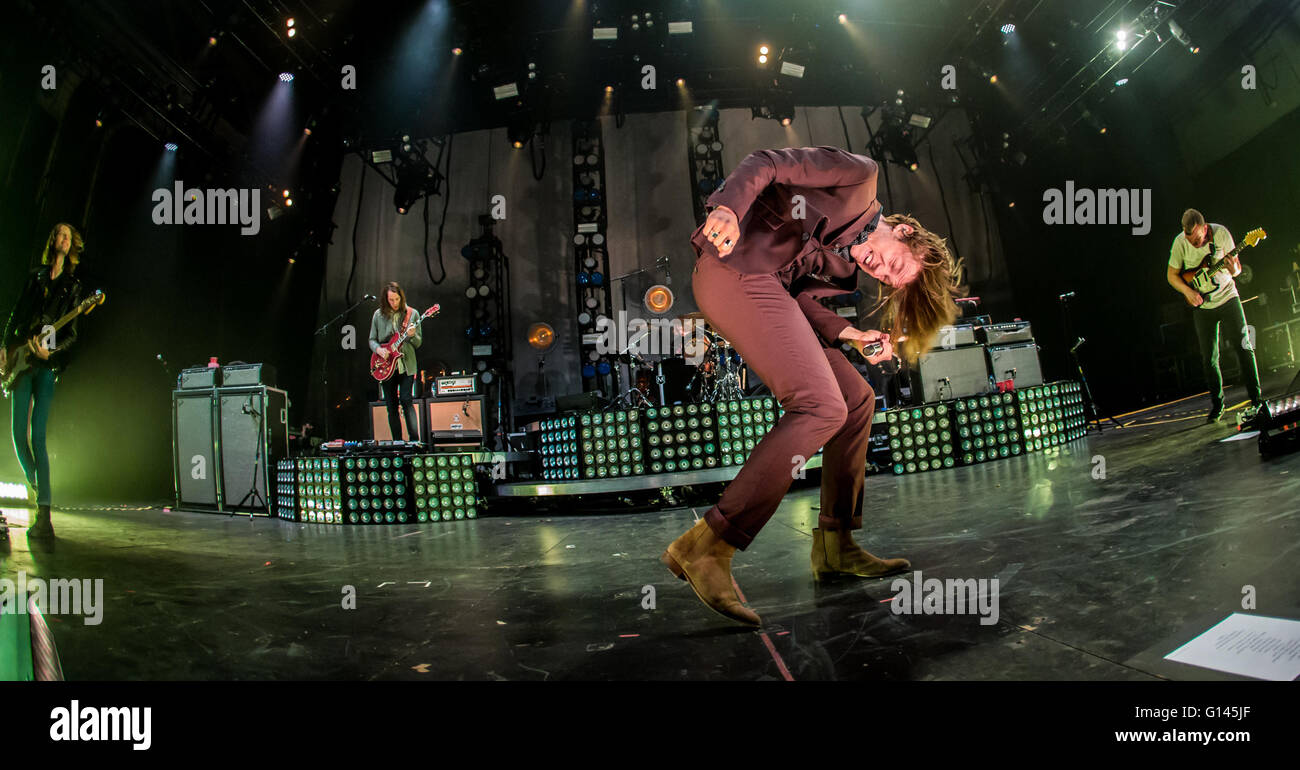 May 7, 2016 - Detroit, Michigan, U.S - MATT SHULTZ of CAGE THE ELEPHANT ...