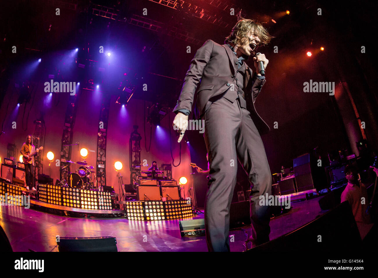 May 7, 2016 - Detroit, Michigan, U.S - MATT SHULTZ of CAGE THE ELEPHANT ...