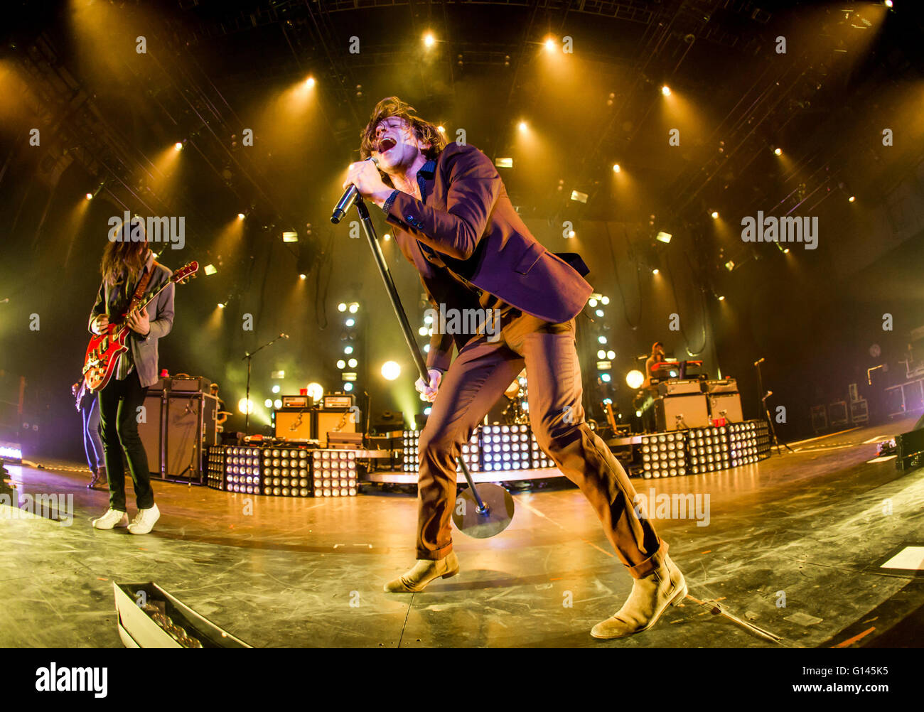 May 7, 2016 - Detroit, Michigan, U.S - MATT SHULTZ of CAGE THE ELEPHANT ...