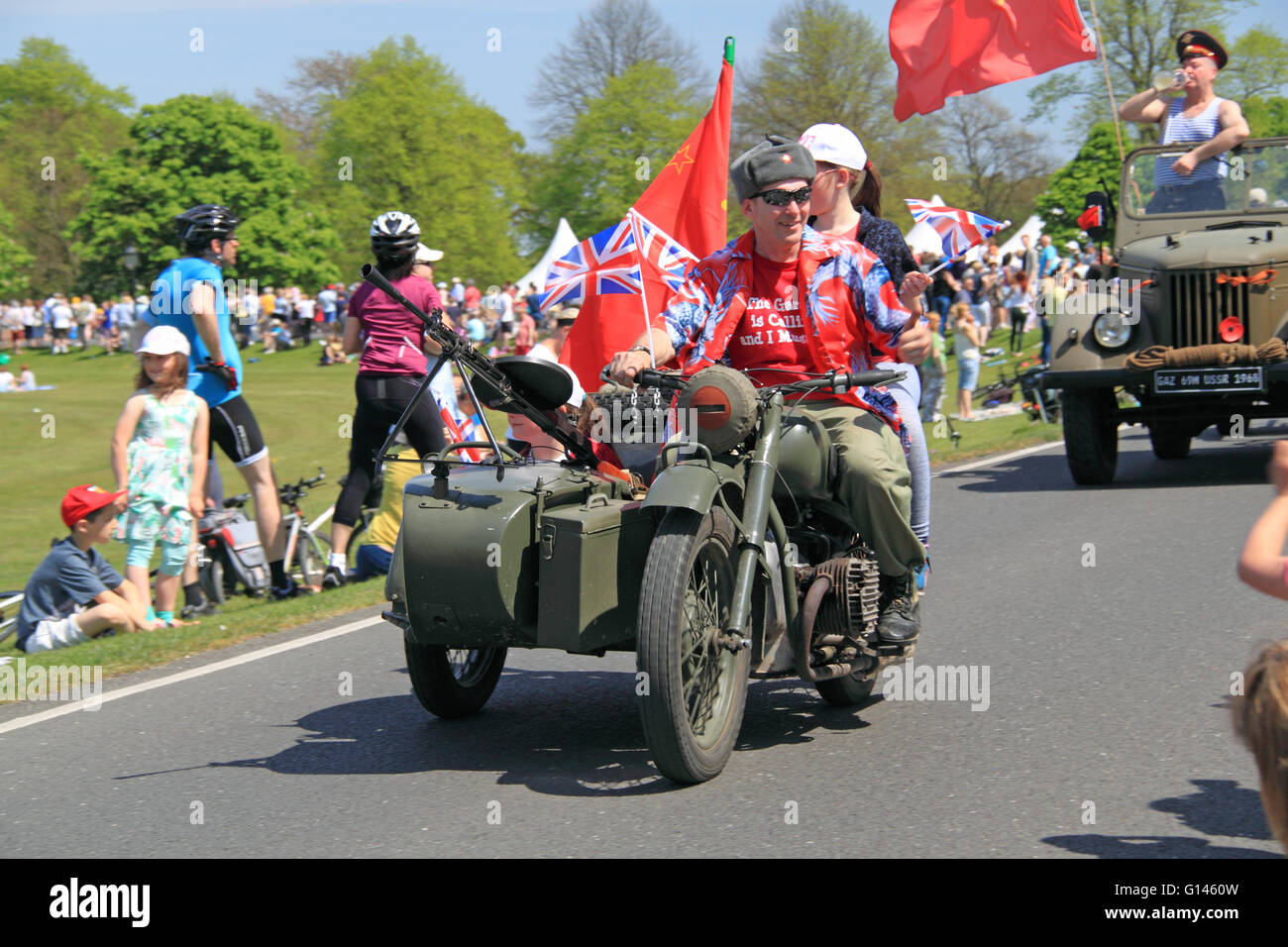 Russian IMZ-Ural M-72 motorcycle and sidecar, Chestnut Sunday, 8th May ...