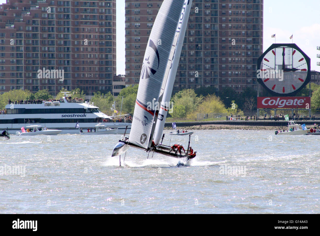 America's Cup Yacht Racing in New York -- Day2 Stock Photo - Alamy