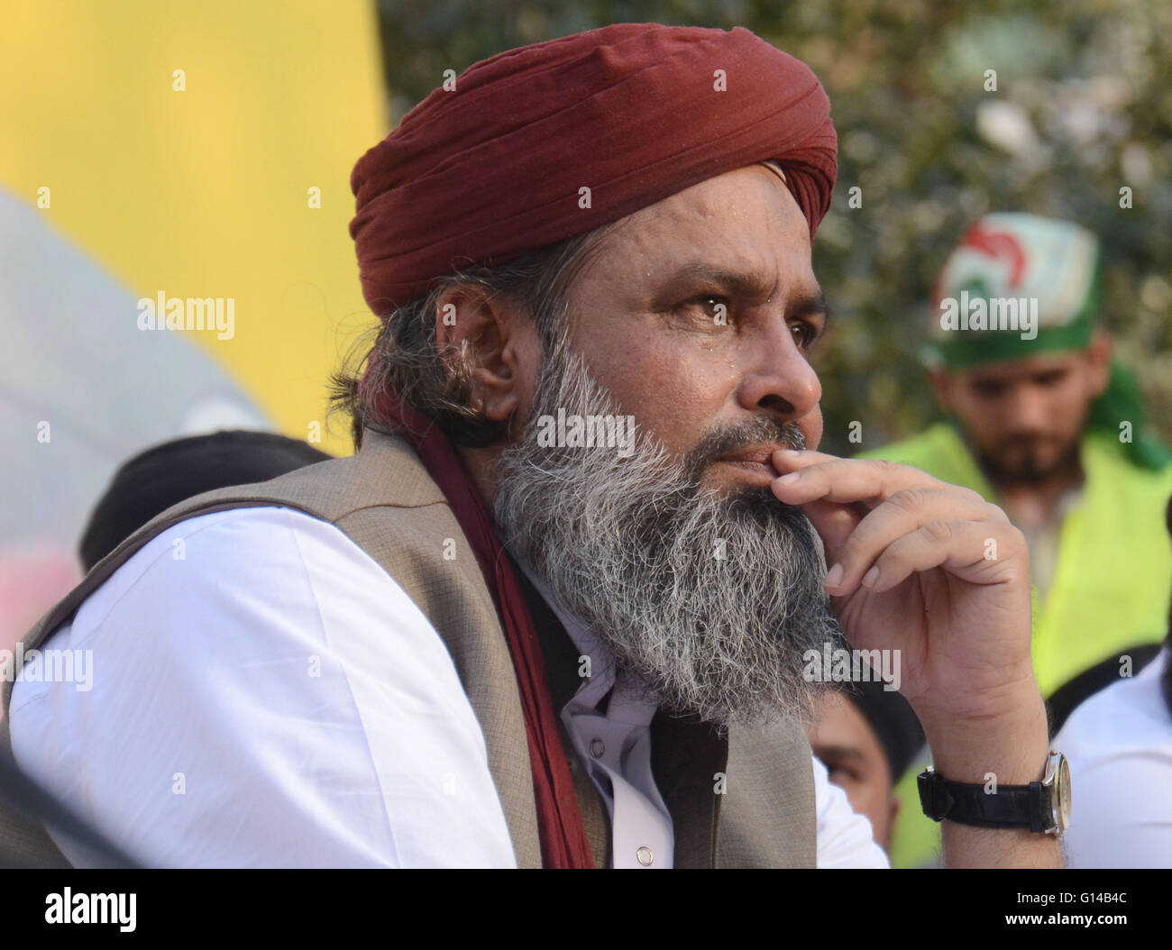 Lahore, Pakistan. 08th May, 2016. A portrait of Pakistani leaders of ...