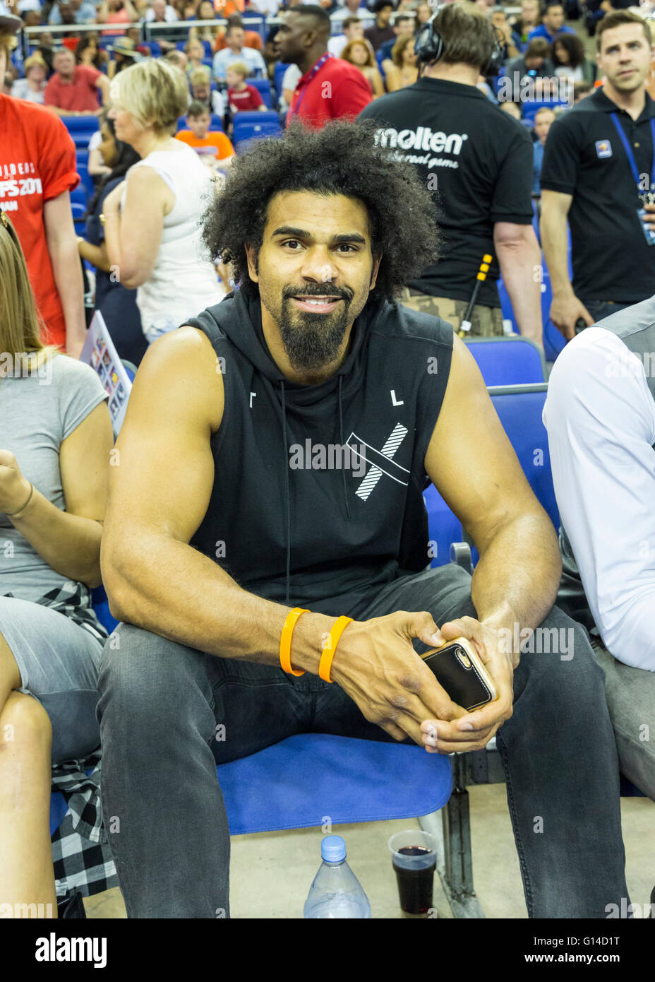 London, UK. 8th May 2016. Boxer and former World Champion David Haye ...