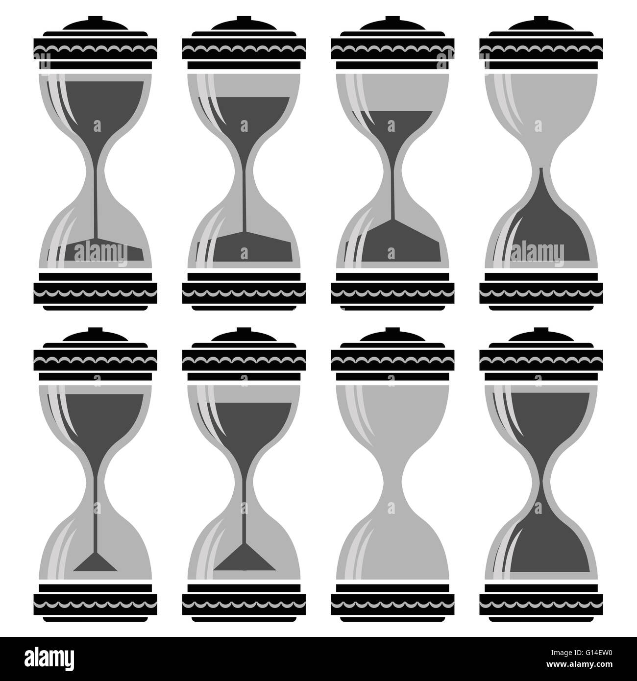 Set of Sandglass Stock Photo - Alamy