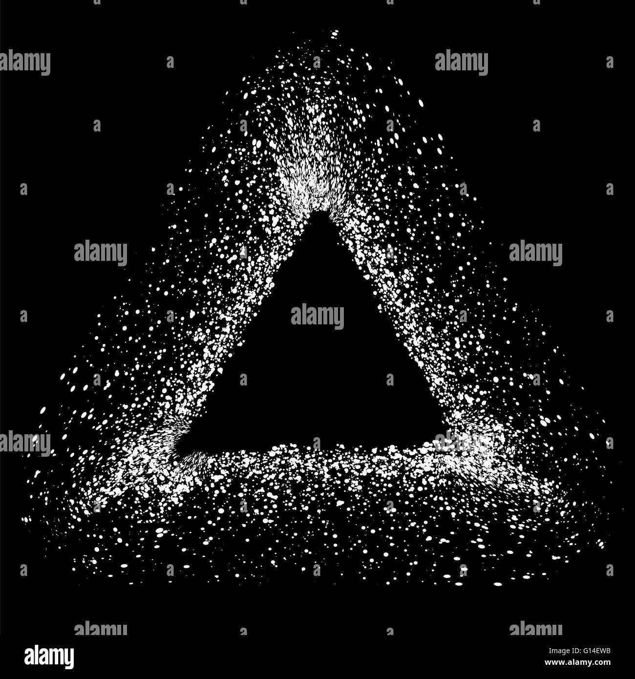 Dotted shape graphic triangle Black and White Stock Photos & Images - Alamy