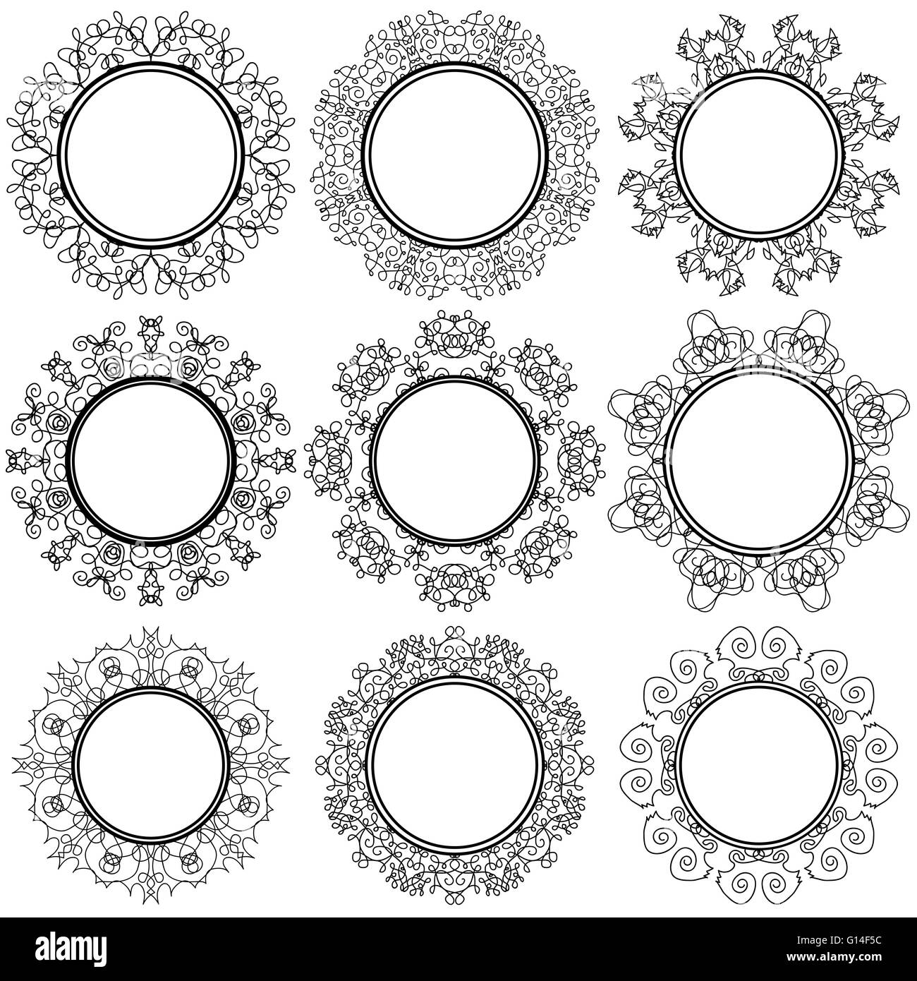 Geometric badges Black and White Stock Photos & Images - Alamy