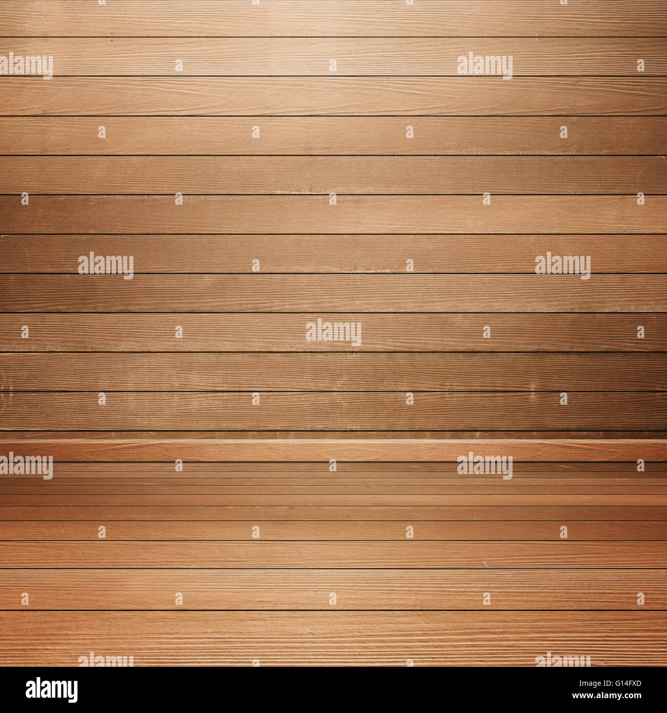 empty room interior with wood wall and floor Stock Photo - Alamy